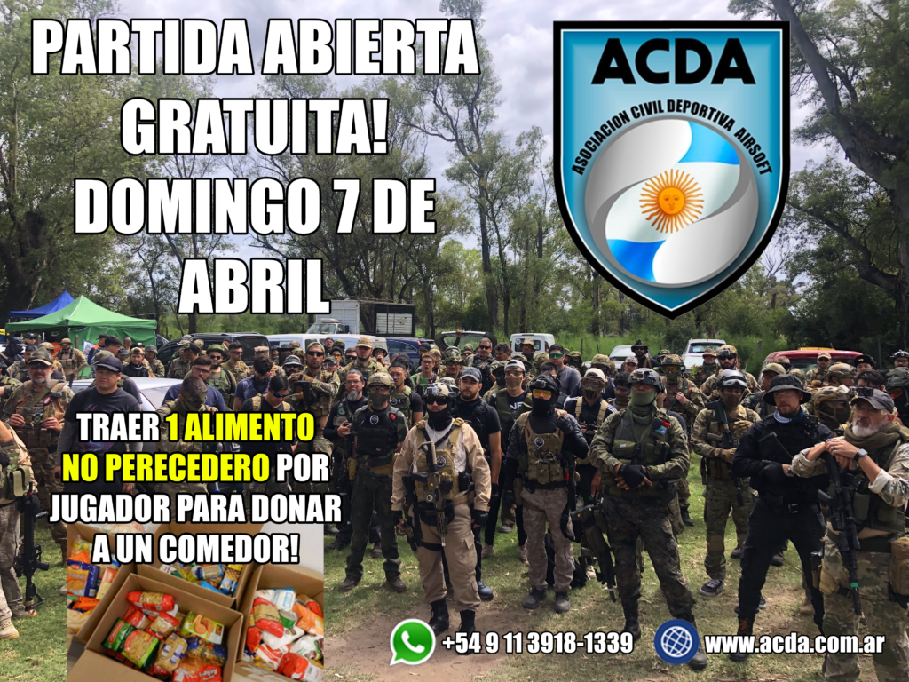 JUEGO ABIERTO GRATUITO – 7 DE ABRIL – ACDA 2024 – ACDA